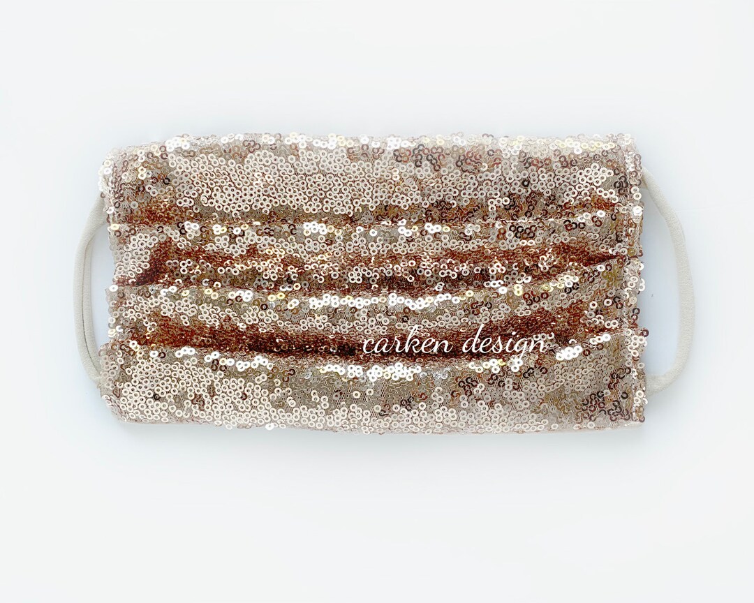 Sequin Face Mask, Face Mask, Protective Face Mask, Handmade, Elastic ...