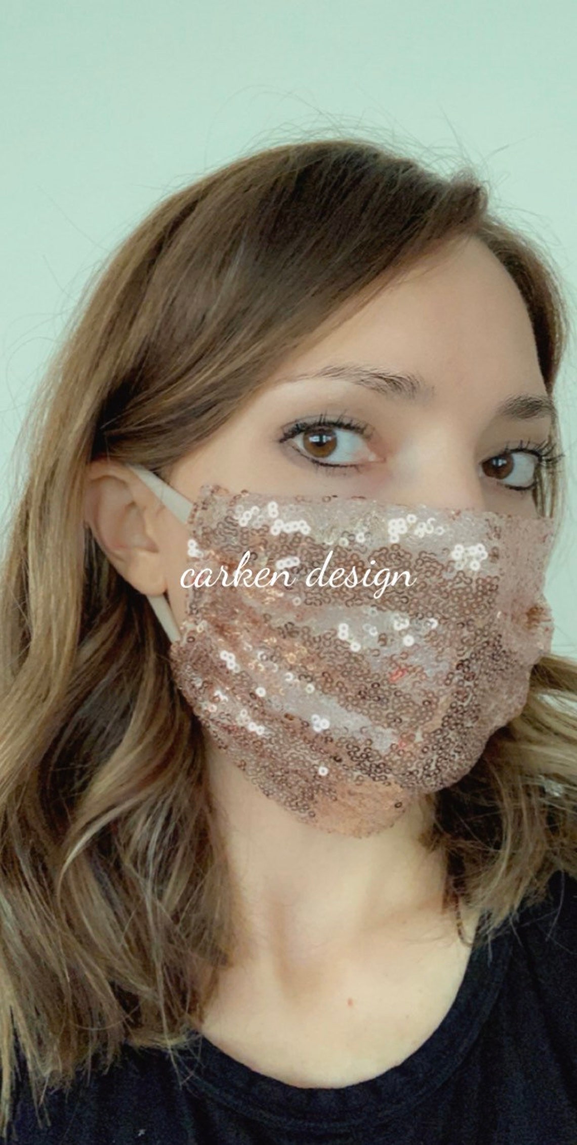 Sequin Face Mask Face Mask Protective Face Mask Handmade - Etsy