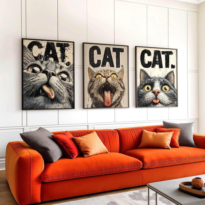 Funny Print Triptych - Etsy