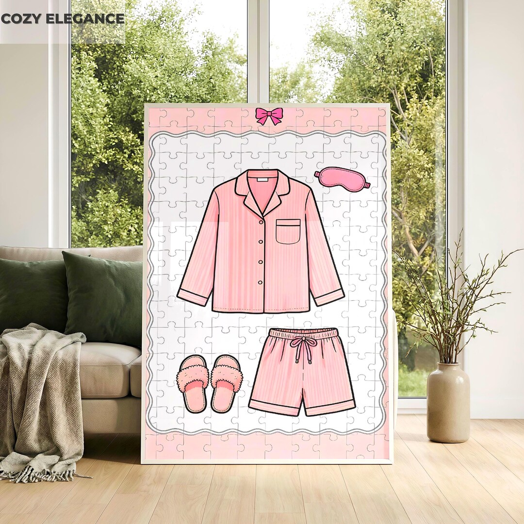 Pink Cozy Pajamas Print | Girly Bedroom Wall Art (digital Download ...