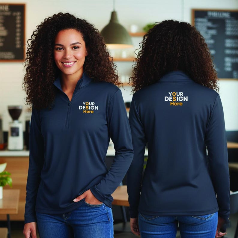 Custom Quarter Zip, Custom Printed Text Logo Sweatshirt, Monogram Zip ...
