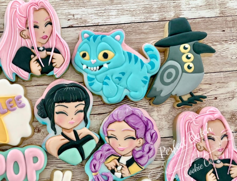K-pop Demon Hunters Sugar Cookies ∣ Birthday Character Cookies - Etsy