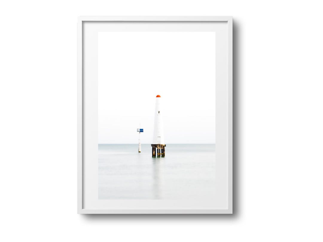 Port Melbourne Lighthouse Print: Minimalist Seaside Photography - Etsy