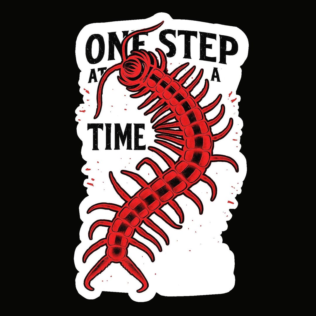 Red Centipede Sticker | Gothic Resilience Quote, Laptop Decal - Etsy