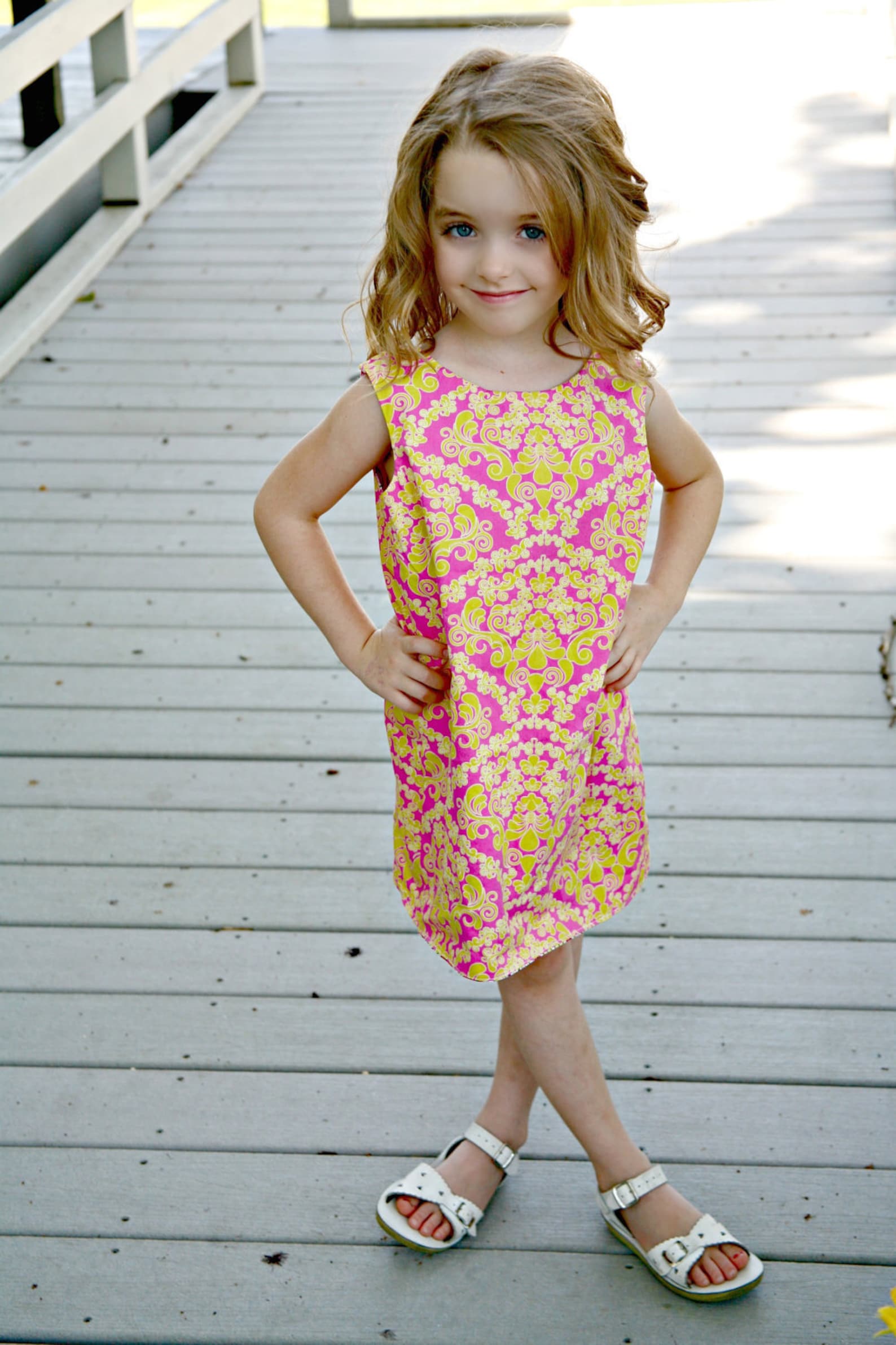 Easy Simple a Line Jumper Dress Sewing Pattern for Girls, Reversible ...