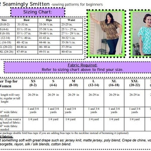 Flutter Top for Women Sewing Pattern for Beginners, Batwing Pattern ...