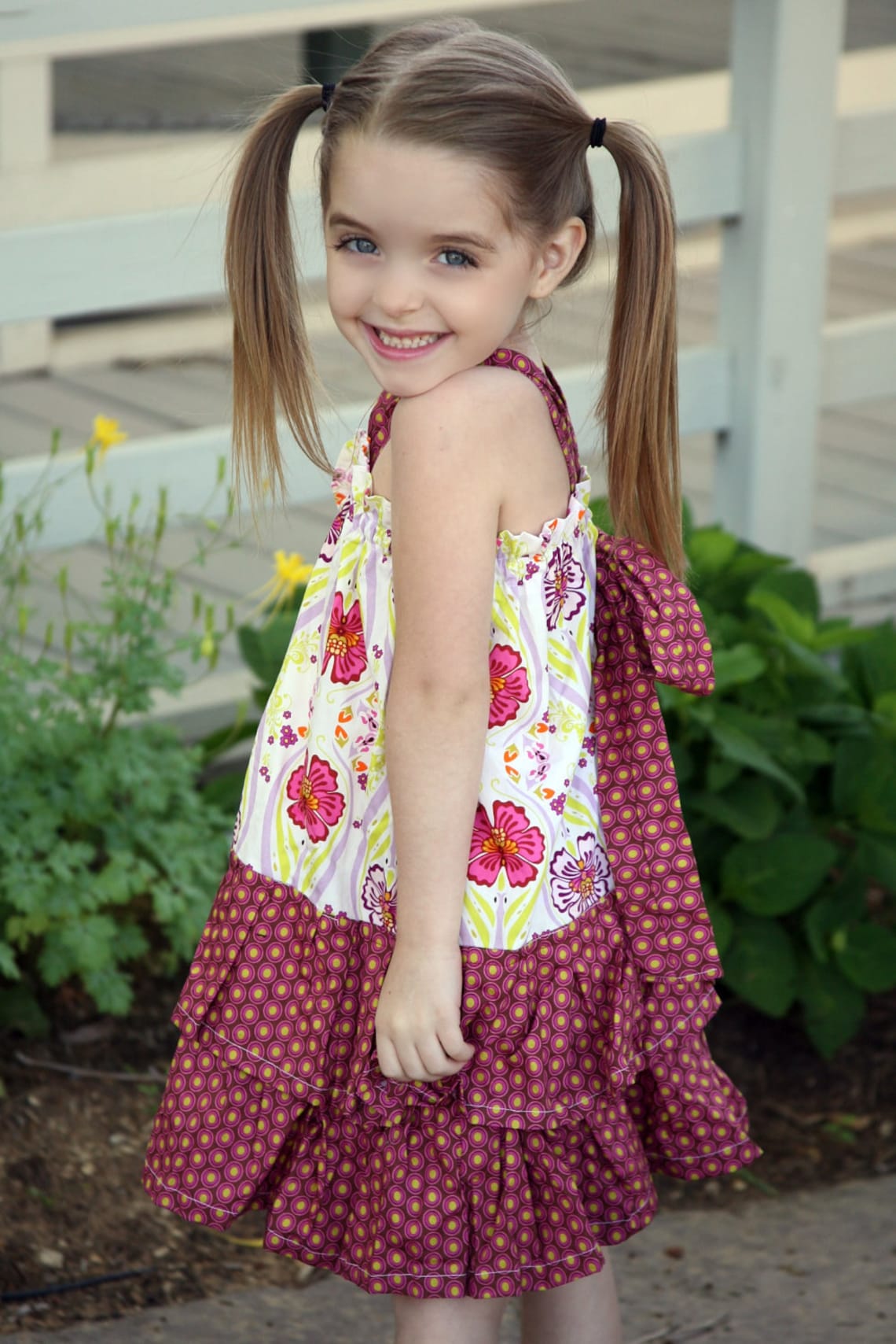 Girls Summer Dress Sewing Pattern, Toddler Ruffle Dress Sewing Pattern ...