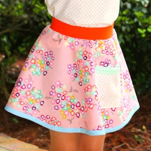 Girls Circle Skirt Pdf Sewing Pattern, Circle Skirt Pattern, Twirl ...