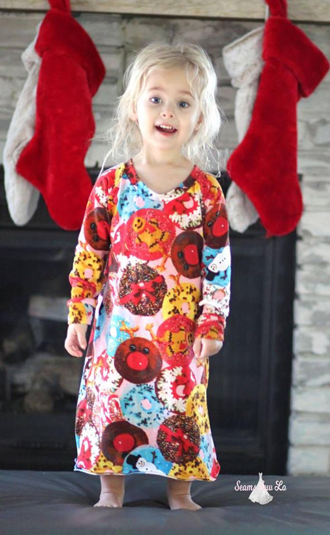 Girls Knit Nightgown Pdf Sewing Pattern, Pajamas Pdf Sewing Pattern ...