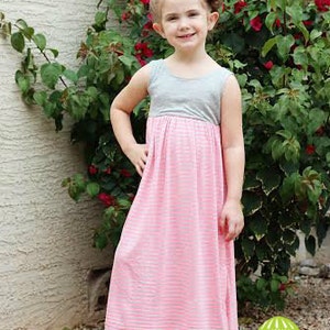Girls Maxi Dress Pdf Sewing Pattern, Summer Maxi Dress Sewing Pattern ...