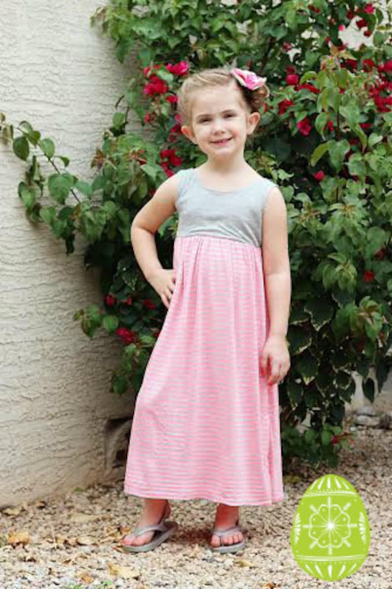 Girls Maxi Dress Pdf Sewing Pattern Summer Maxi Dress Sewing - Etsy