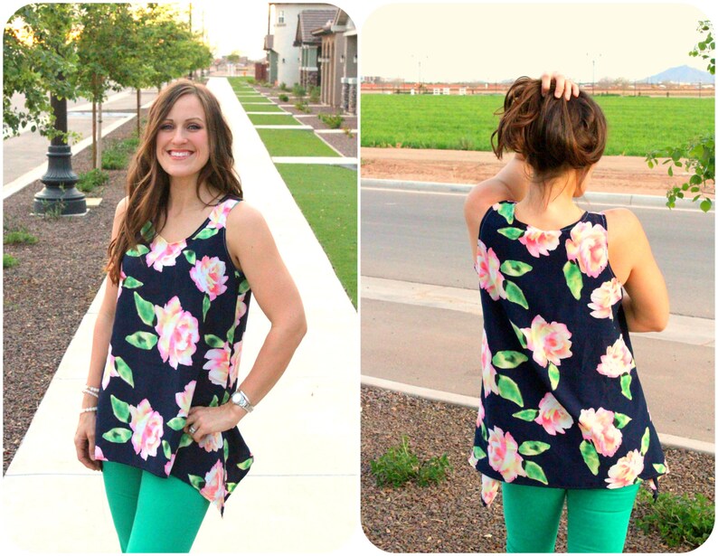 Womens Draped Tank Top Summer Sewing Pattern, Women's Woven ...