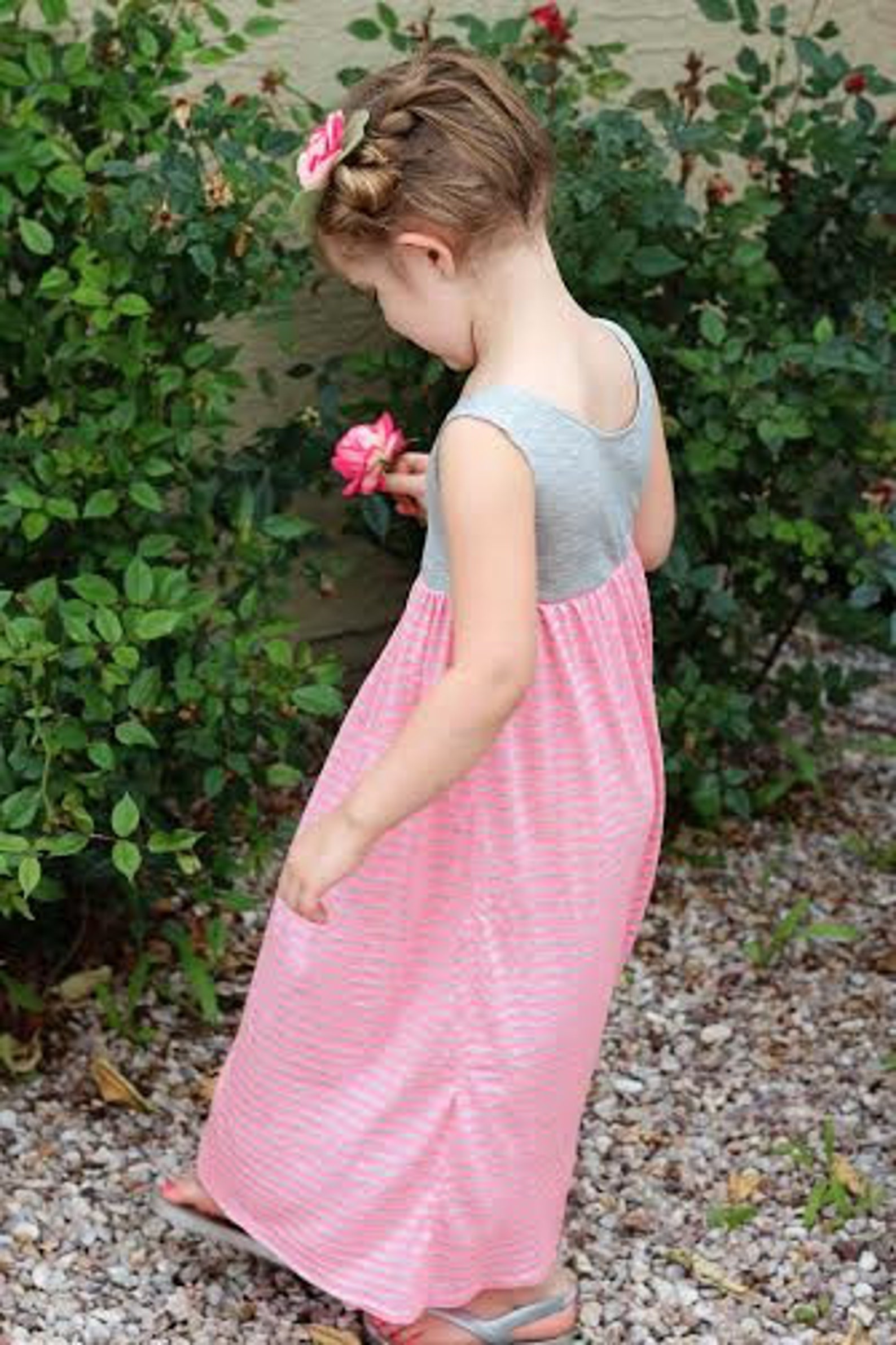 Girls Maxi Dress Pdf Sewing Pattern Summer Maxi Dress Sewing - Etsy