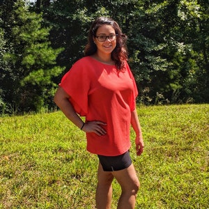 Flutter Top for Women Sewing Pattern for Beginners, Batwing Pattern ...