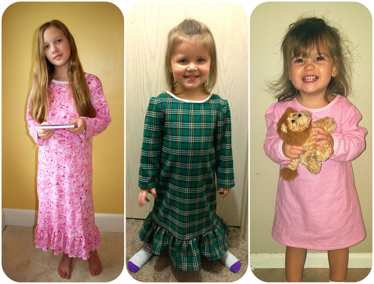 Girls Nightgown Sewing Pattern long nightgown sewing pattern | Etsy