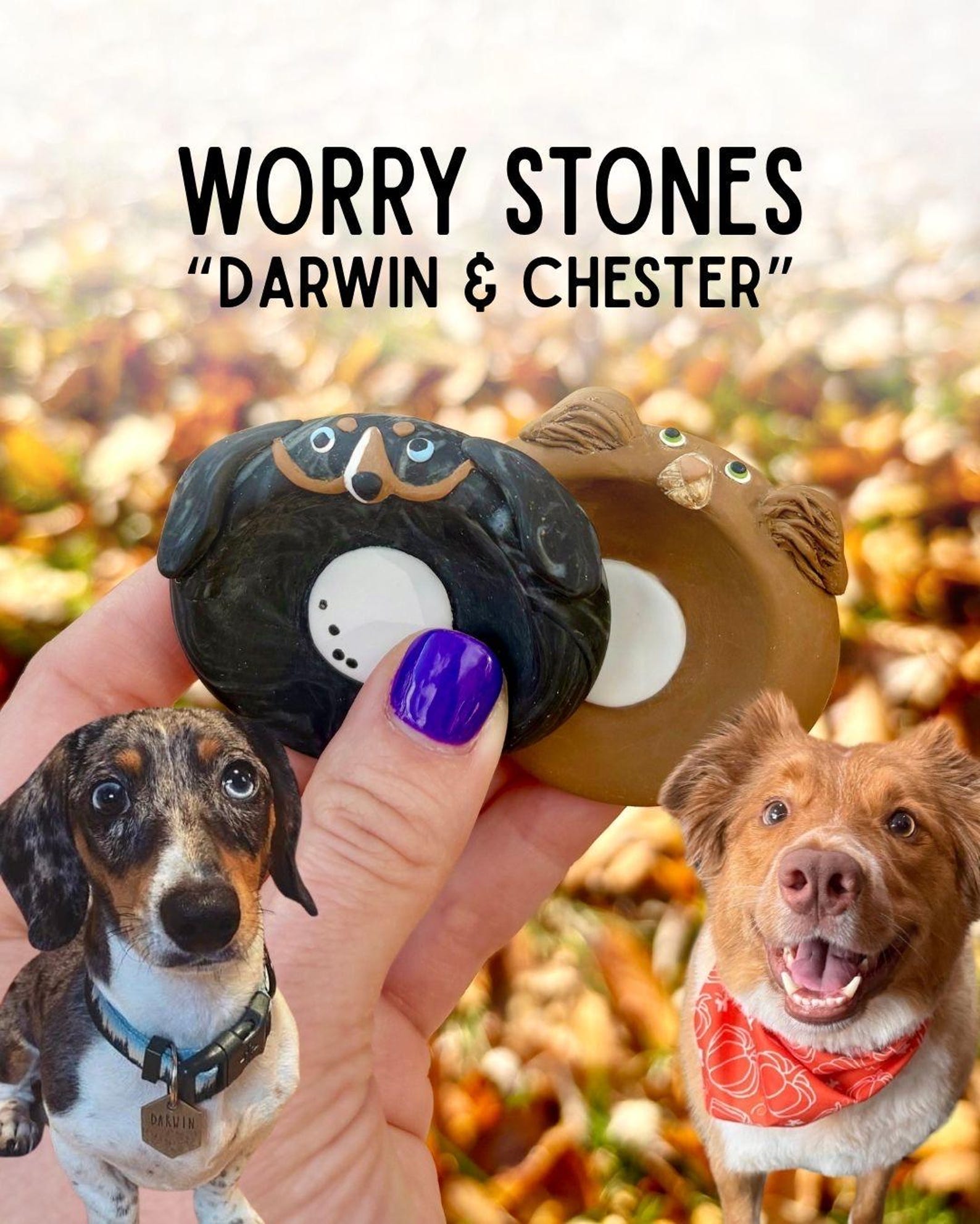 Custom Dog Worry Stone - Etsy