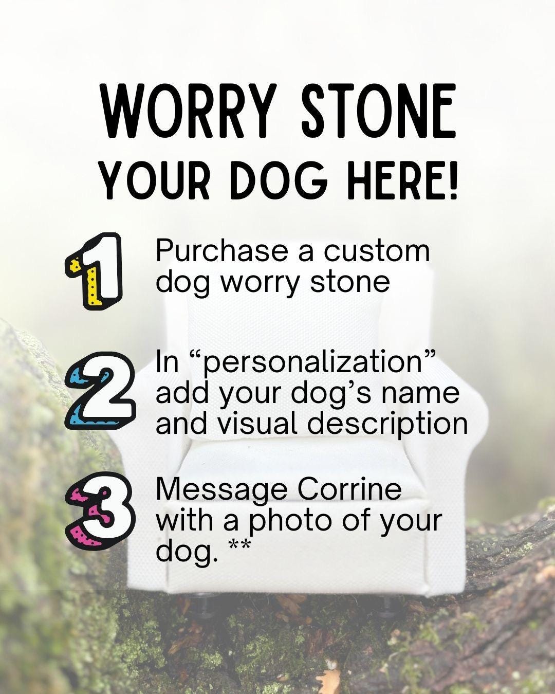 Custom Dog Worry Stone - Etsy