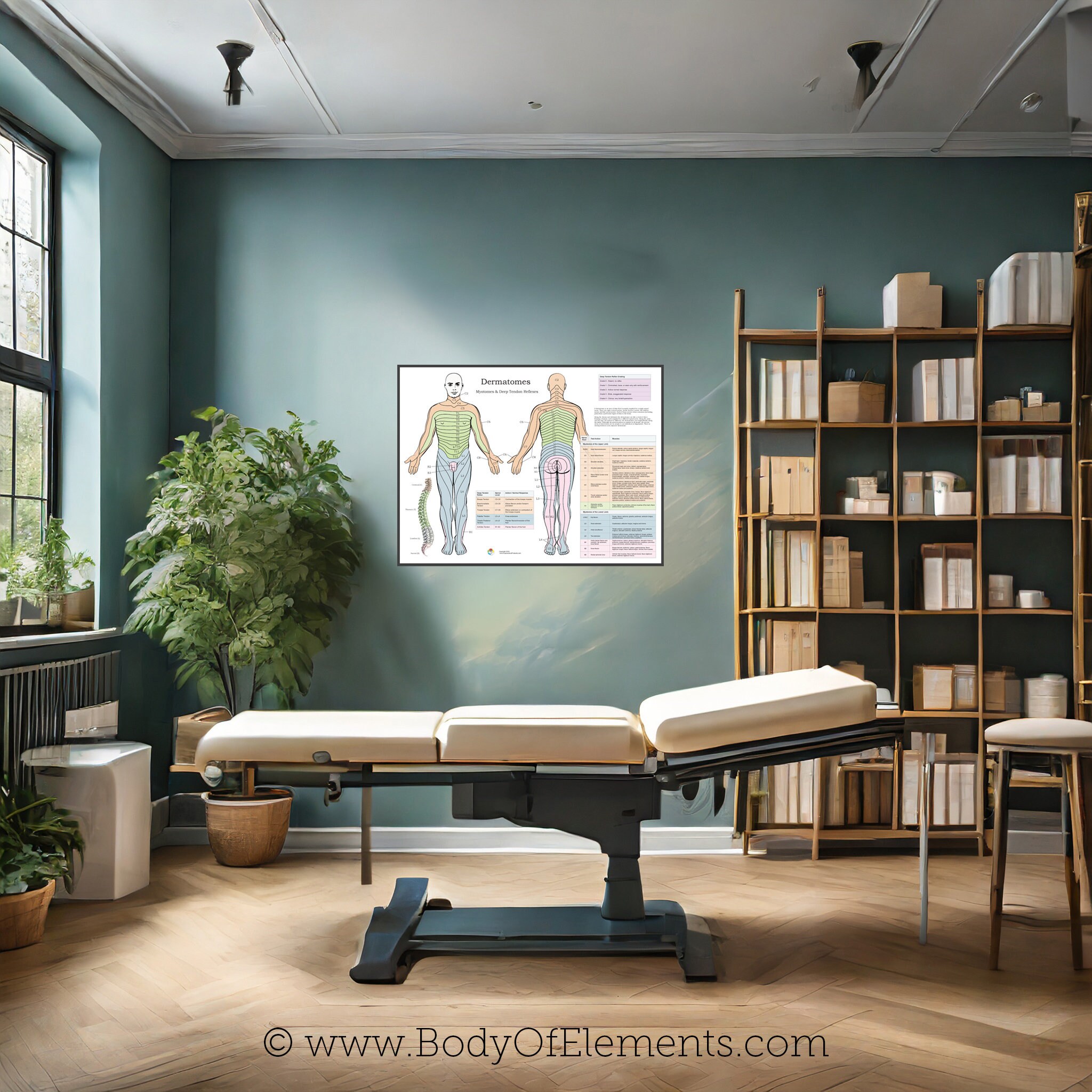 Dermatomes Myotomes And Dtr Poster 24 X 36 Chiropractic Etsy
