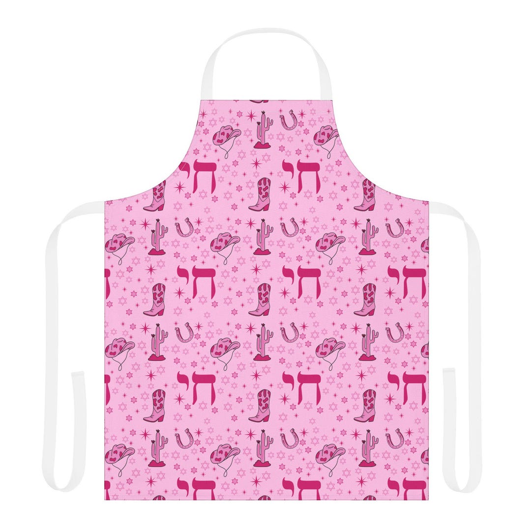 Jewish Western Apron, Pink Passover Seder Cooking Apron - Etsy