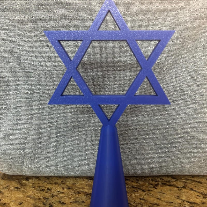 Star of David Tree Topper - Etsy