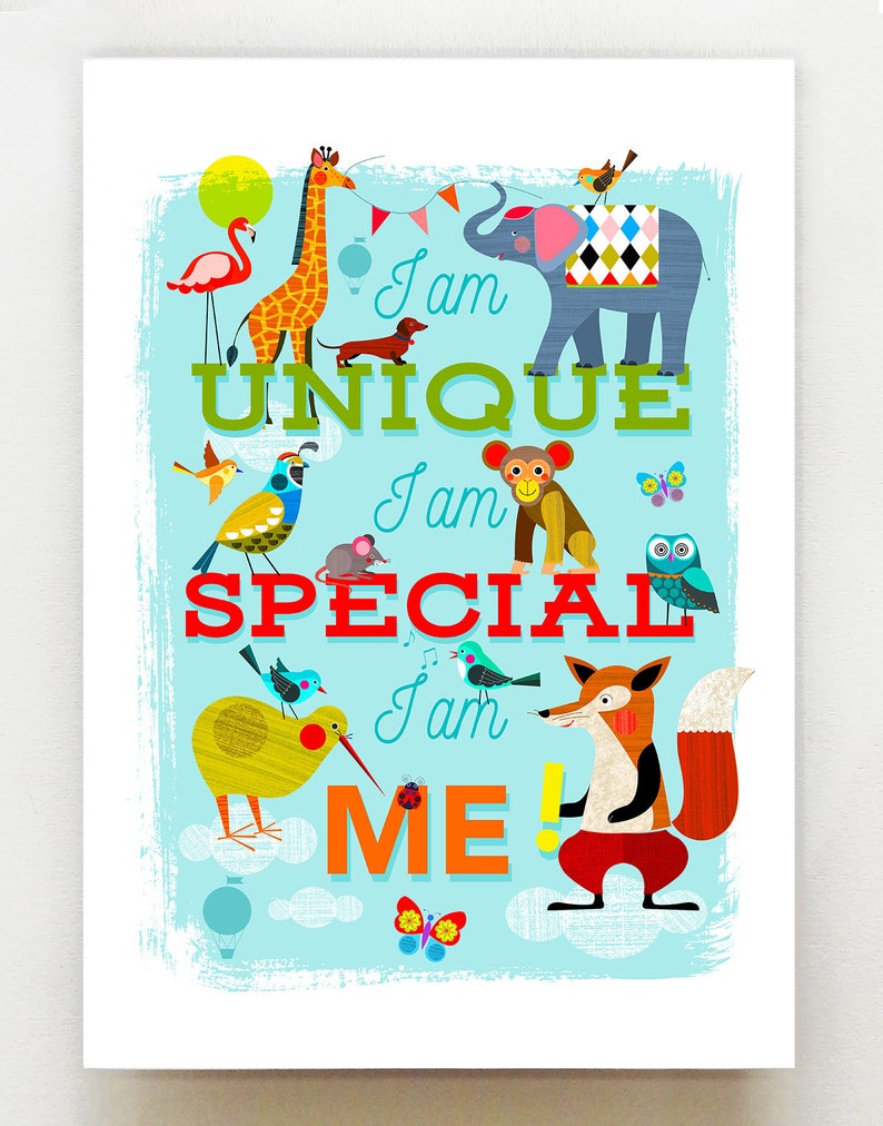 I Am Special I Am Unique I Am Me Print DES36 - Etsy
