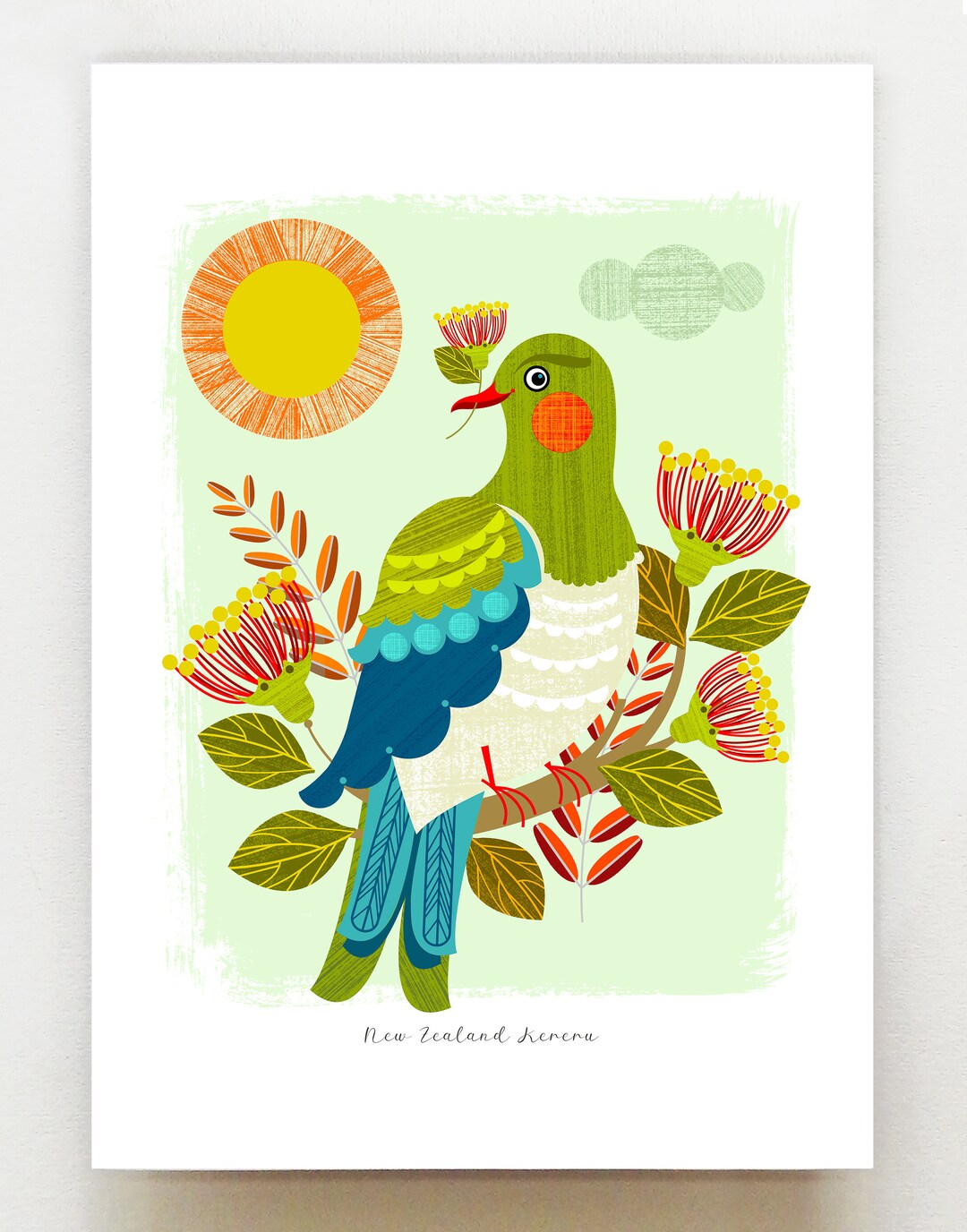 Cheeky New Zealand Kereru, Wood Pigeon, Print, NZA45 - Etsy
