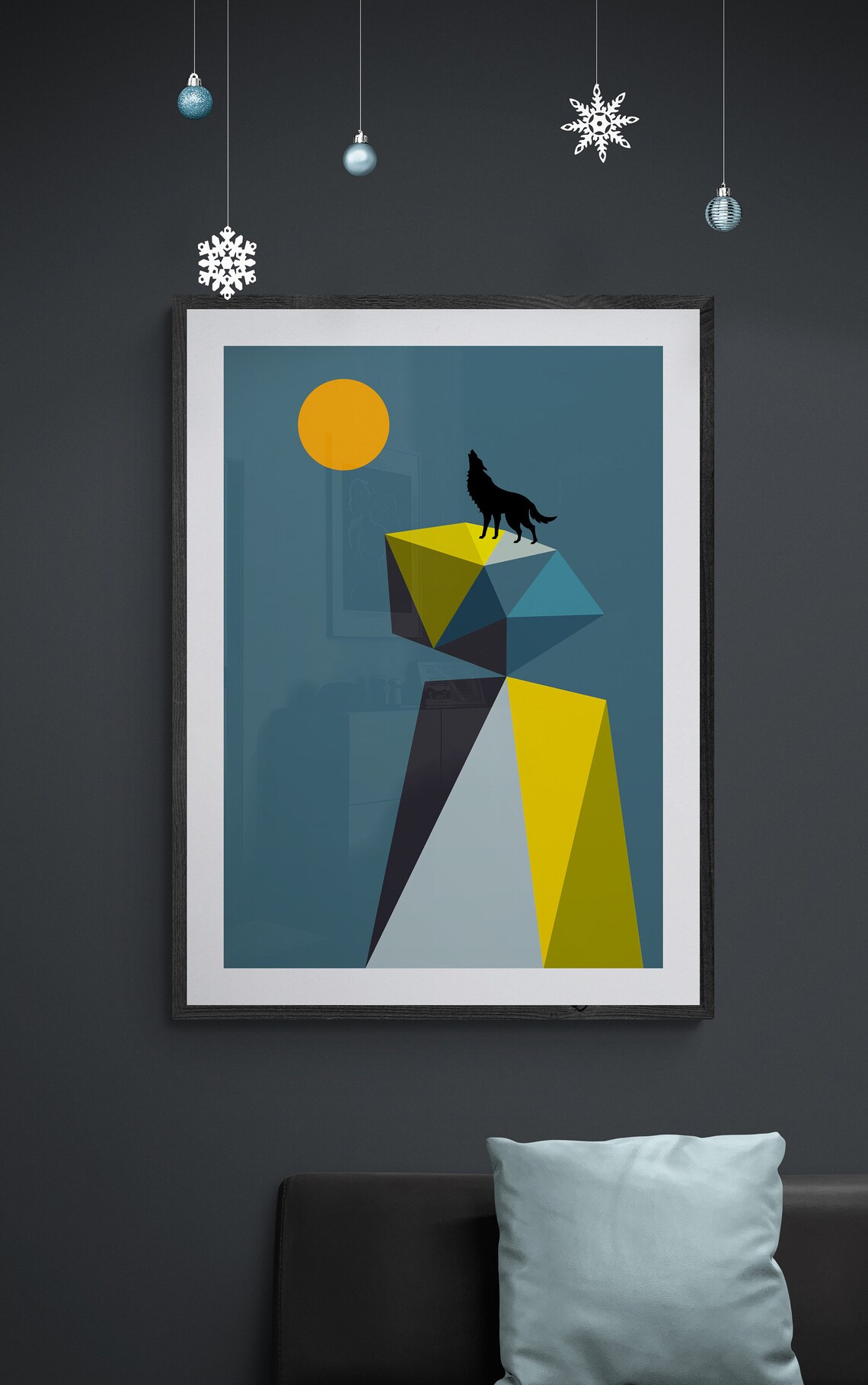 Howling at the Moon, Print, GEO55 - Etsy