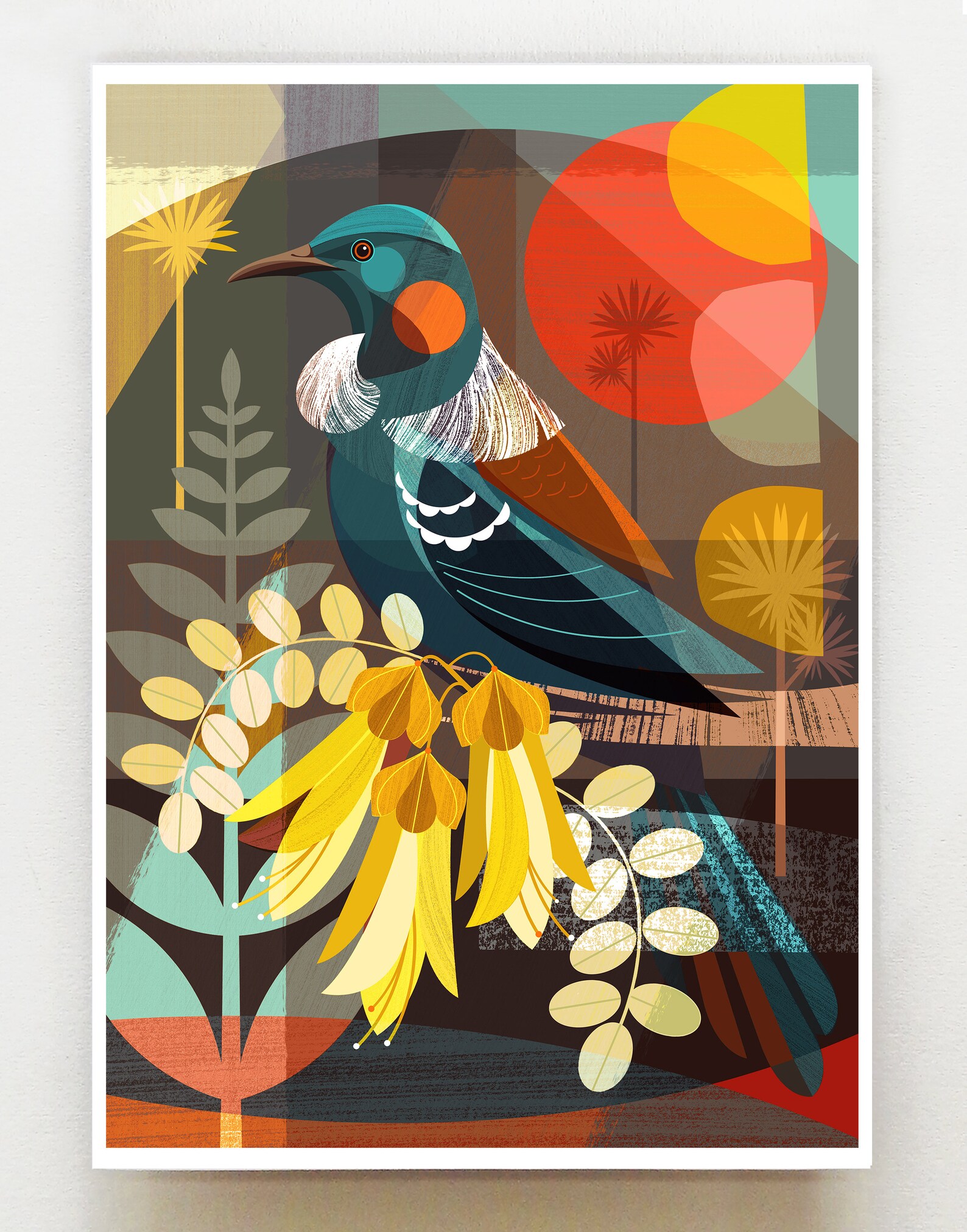 New Zealand, Tui and Kowhai Flowers, NZA116 - Etsy
