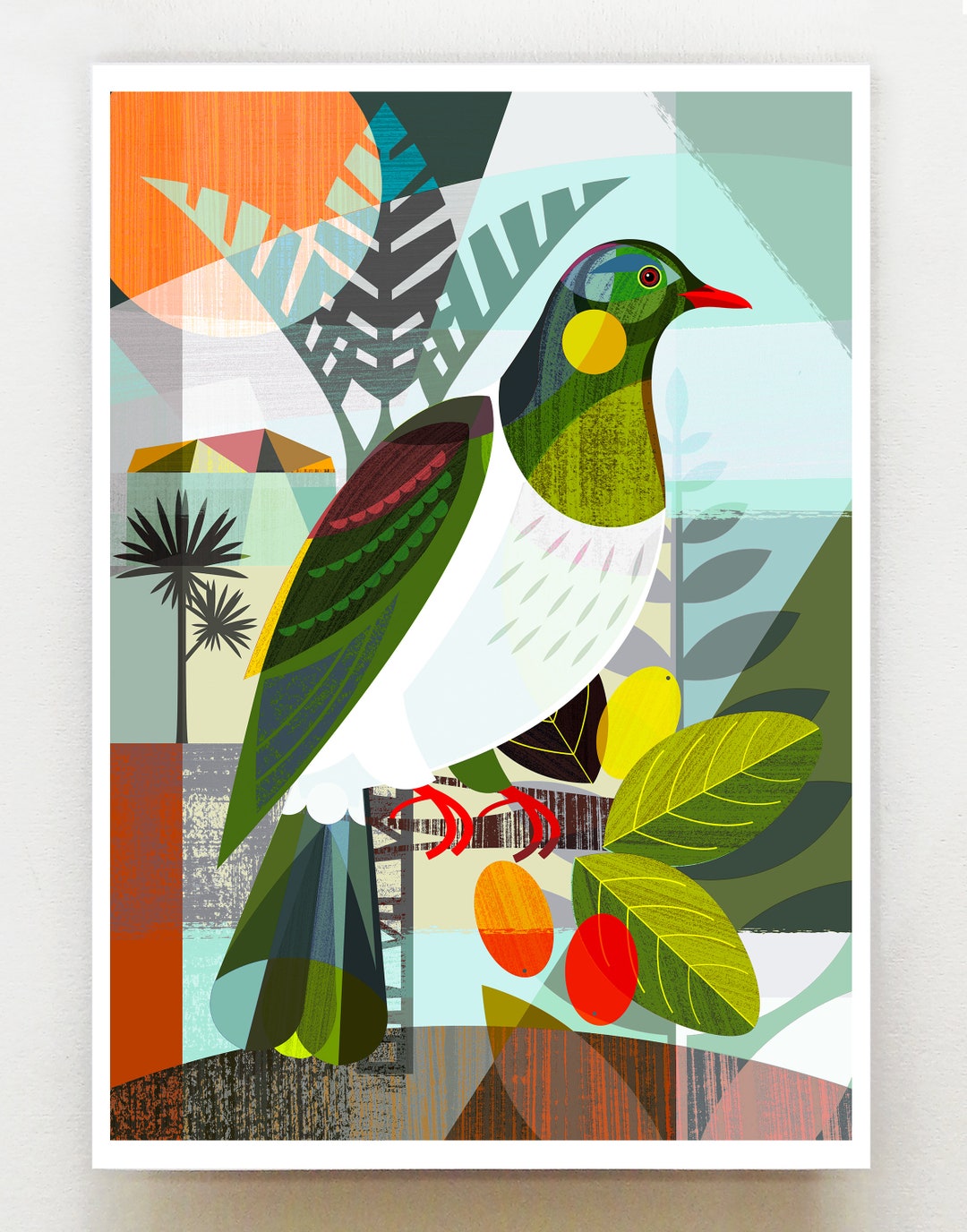 New Zealand, Kereru Summer, Print, NZA123 - Etsy