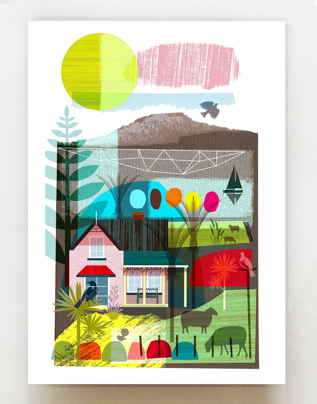 Midday on the Farm, New Zealand Print, NZA33 - Etsy