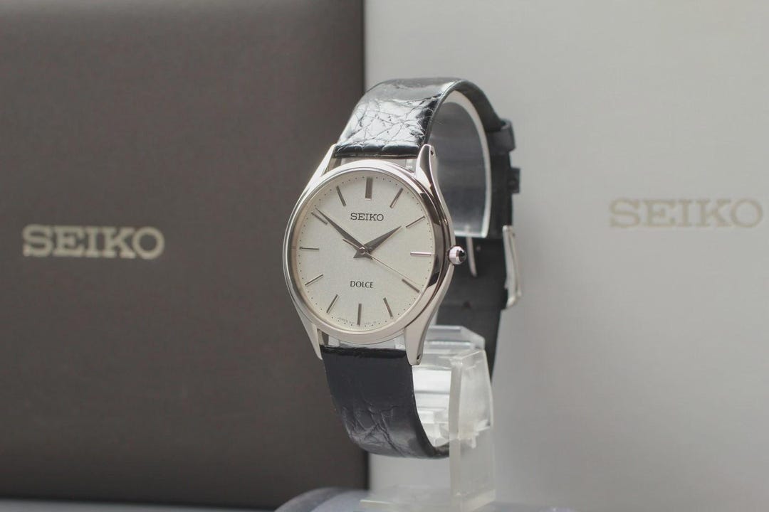 Near MINT W/ Box] Seiko Dolce 8J41-0AJ1 33mm Silver Dial Quartz Men's ...