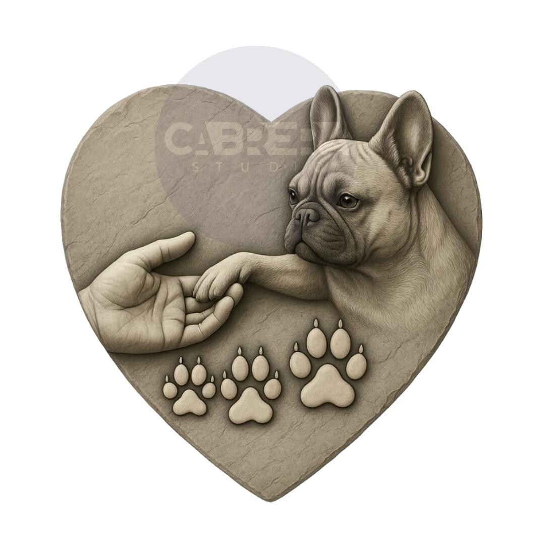 Bulldog French Memorial Laser Engraving File / Dog SVG LBRN2 PNG ...