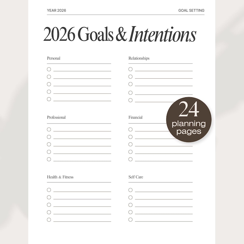 Word 2026 Goals - Etsy