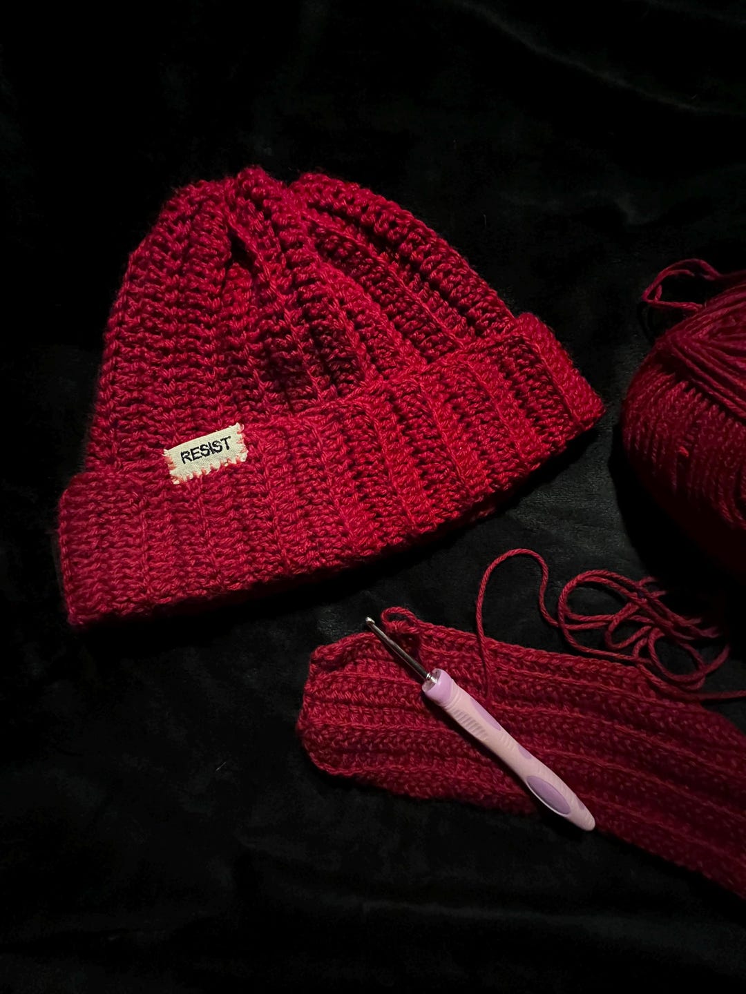 Red Resist Beanie - Etsy