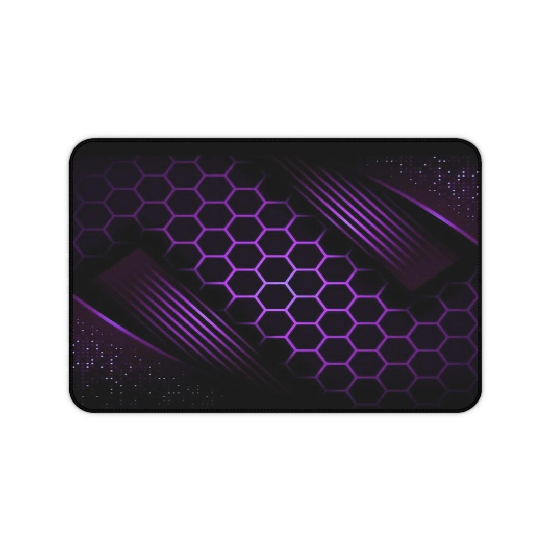 Purple Hexagon Pattern Desk Mat | Gaming Mouse Pad - Etsy