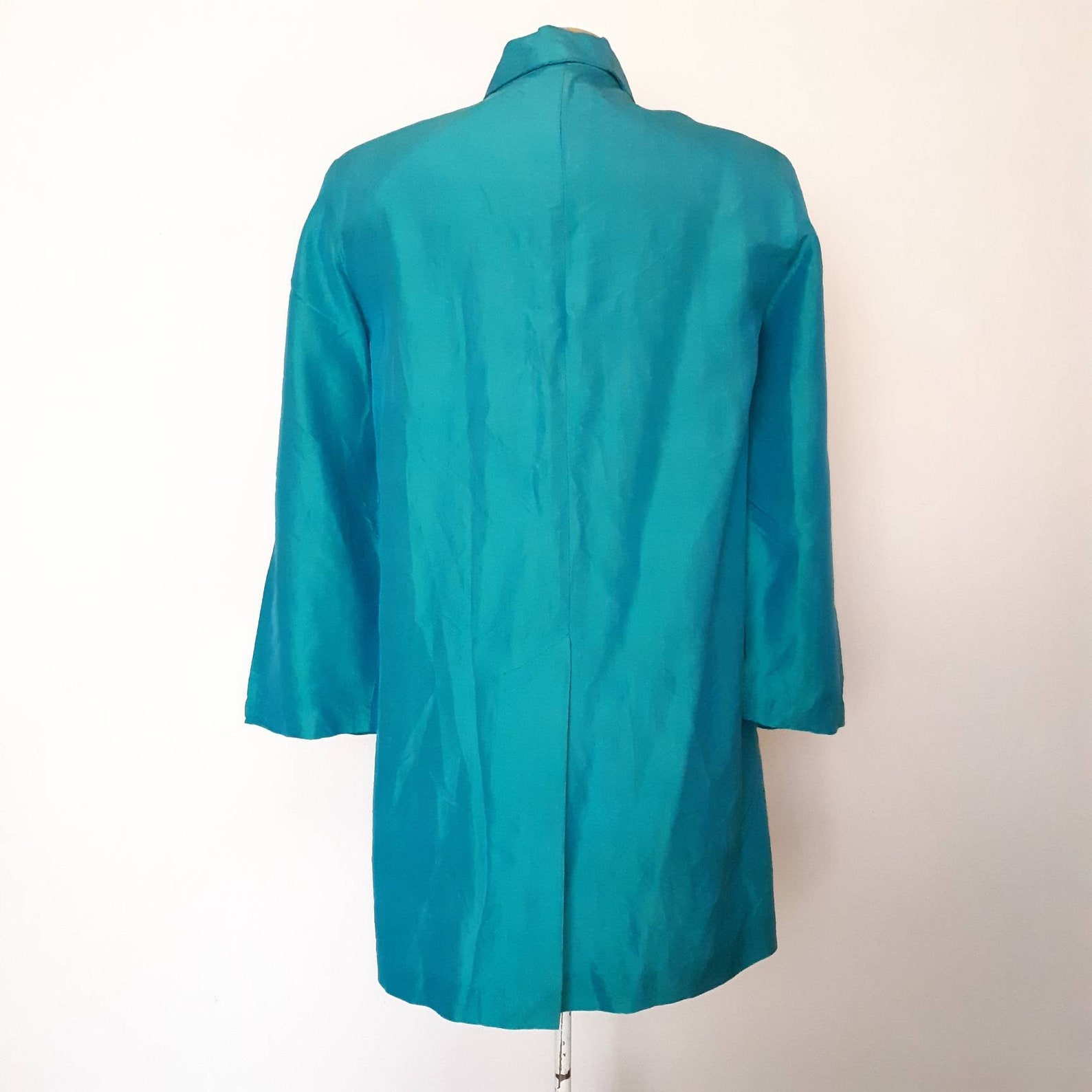 1980s Turquoise Two Tone Silk Oversized Blazer Size 12 or L - Etsy