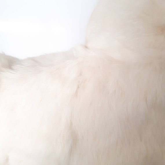 1980s/90s Ada Montreal cream rabbit fur jacket with b… - Gem