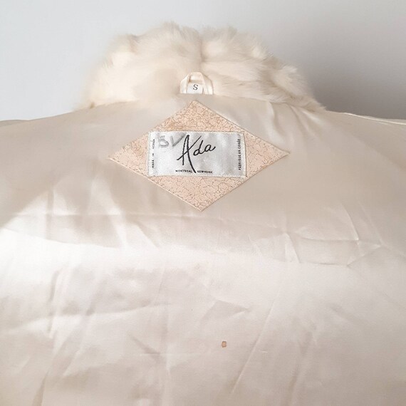 1980s/90s Ada Montreal cream rabbit fur jacket with b… - Gem