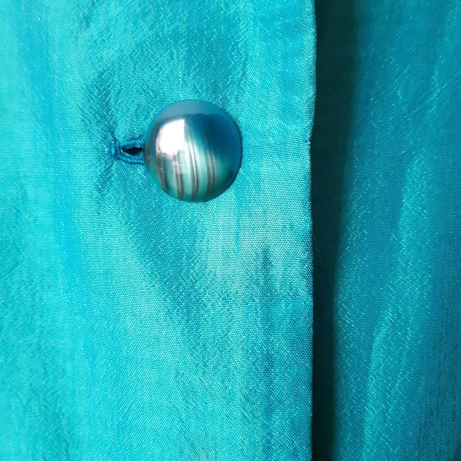 1980s Turquoise Two Tone Silk Oversized Blazer Size 12 or L - Etsy