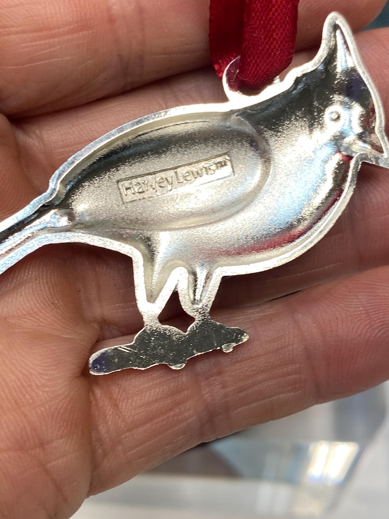 Set of 2 Harvey Lewis Swarovski Crystal Red Cardinal Bird Holiday ...