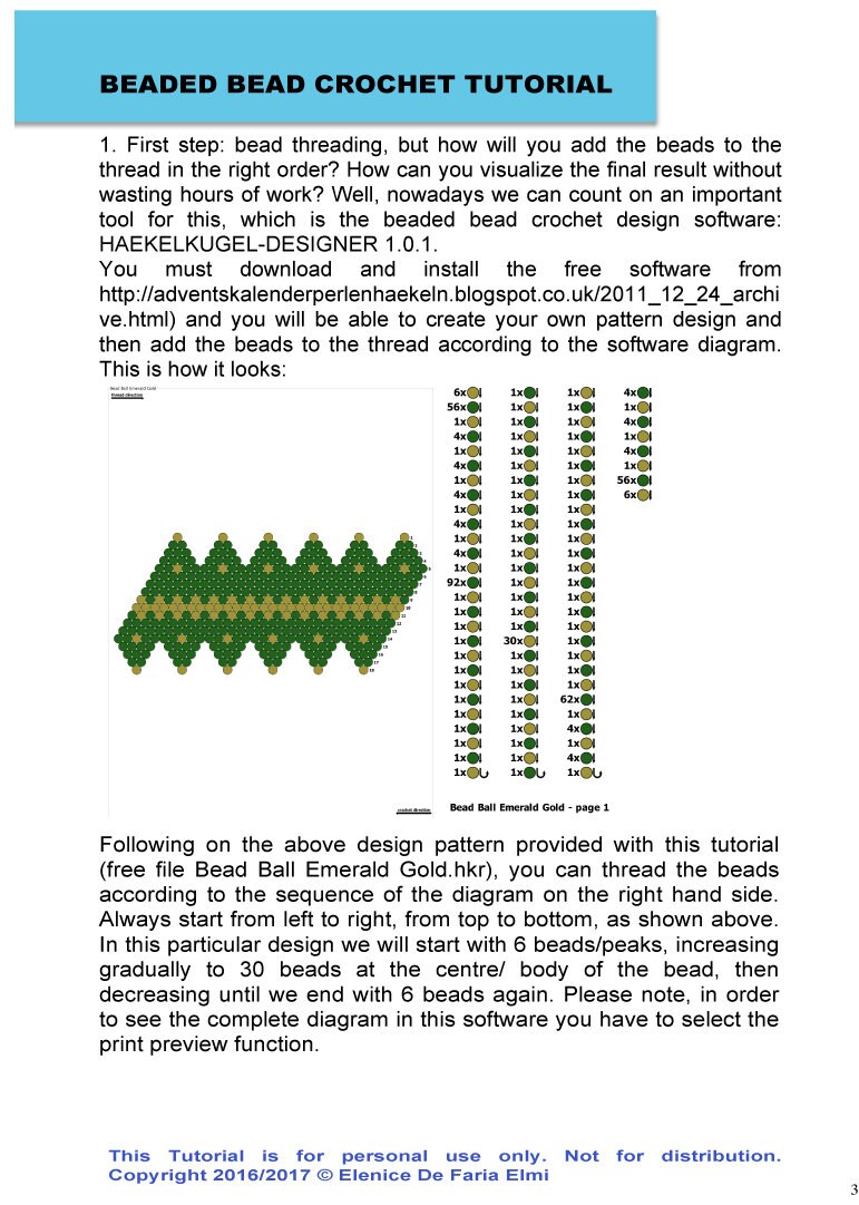 Beaded Bead Beaded Ball Crochet Tutorial - for Beginners - 2nd Edition ...