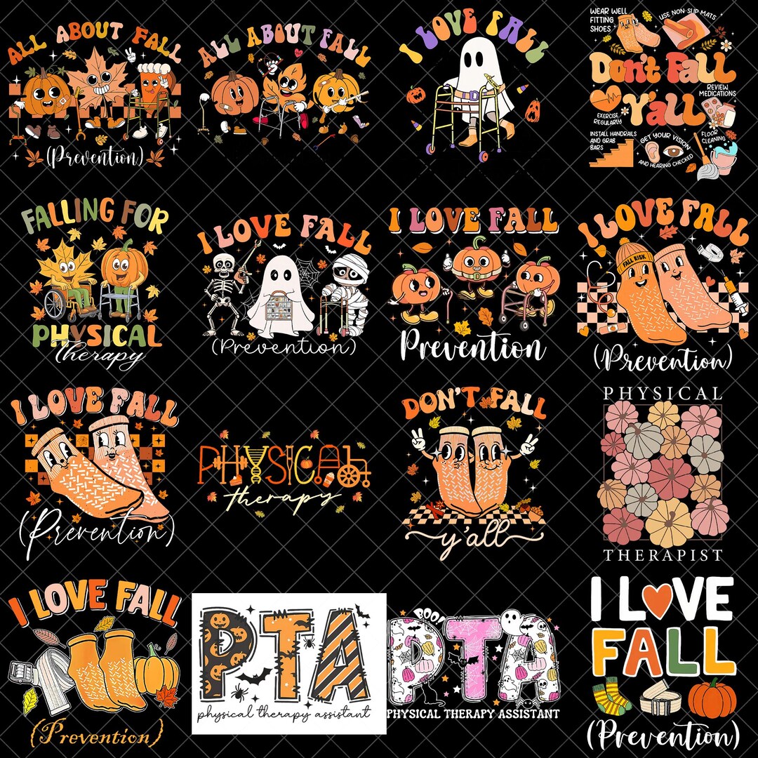 Physical Therapy Thanksgiving PNG Bundle, Rehab Therapy Sublimation ...
