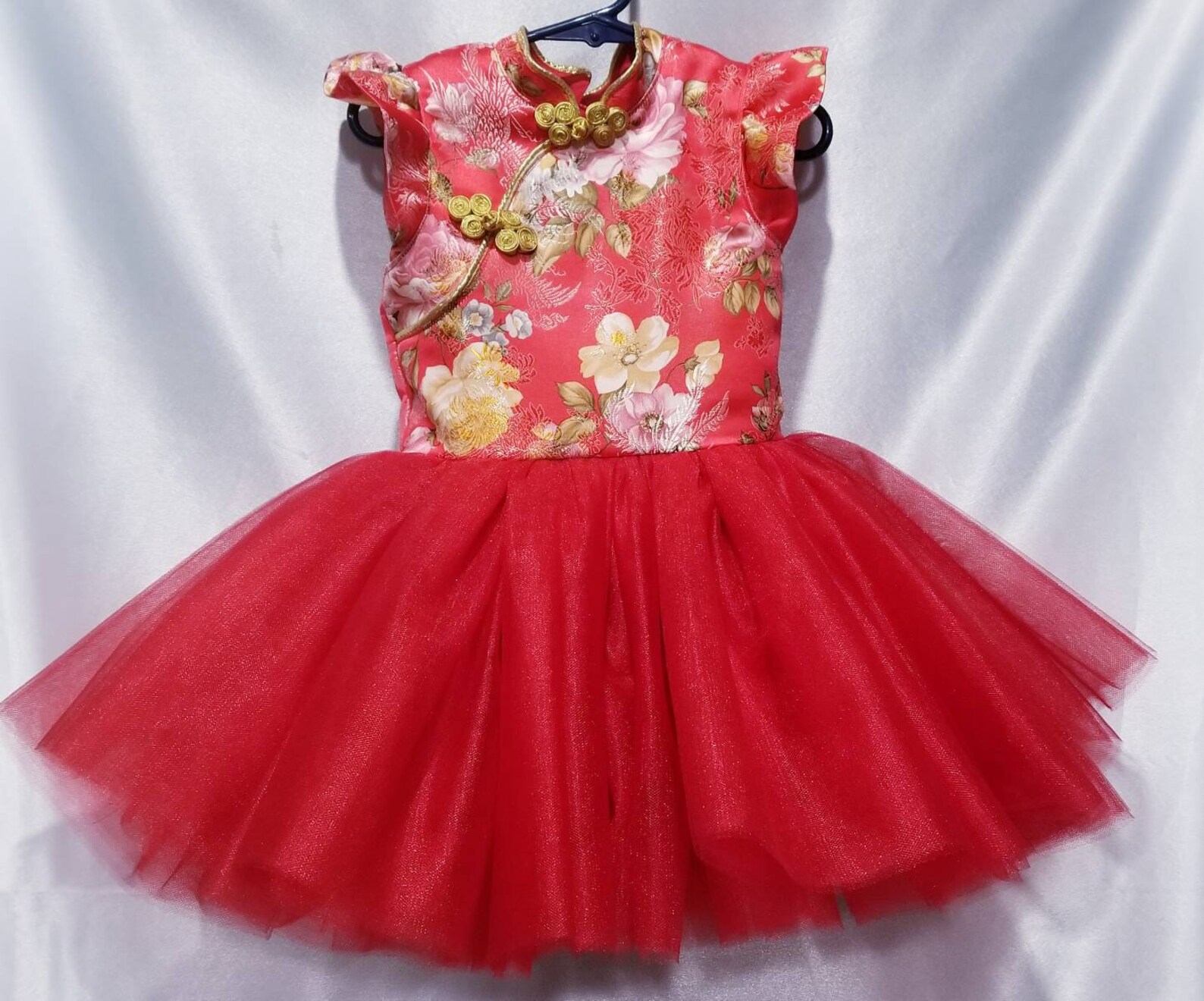 Custom Cheongsam Tutu Dress Chinese Brocade Child Sizes 4 - Etsy