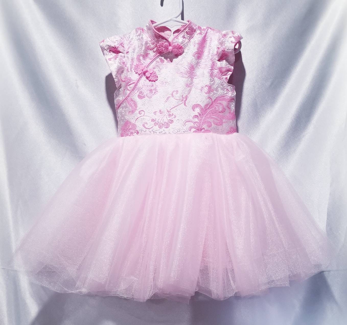 Custom Cheongsam Tutu Dress Chinese Brocade Child Sizes 4 | Etsy