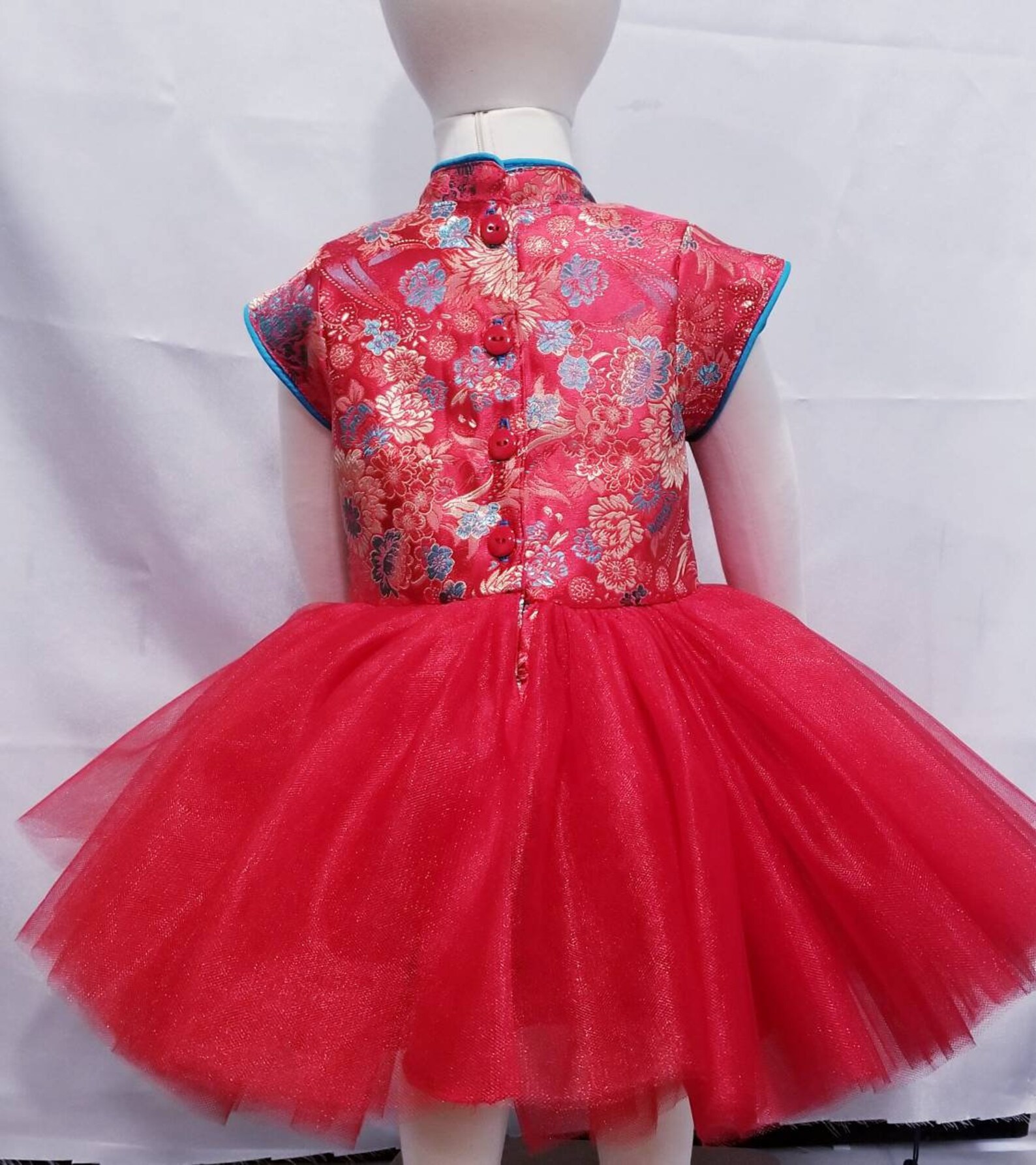Custom Cheongsam Tutu Dress Chinese Brocade Child Sizes 4 - Etsy