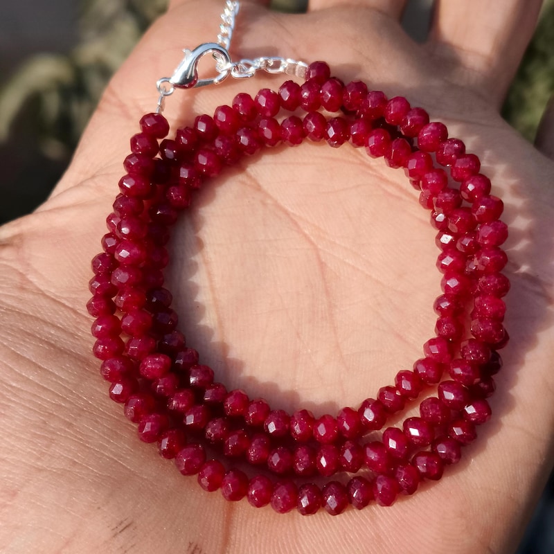 Faceted Natural Ruby Beads - Etsy