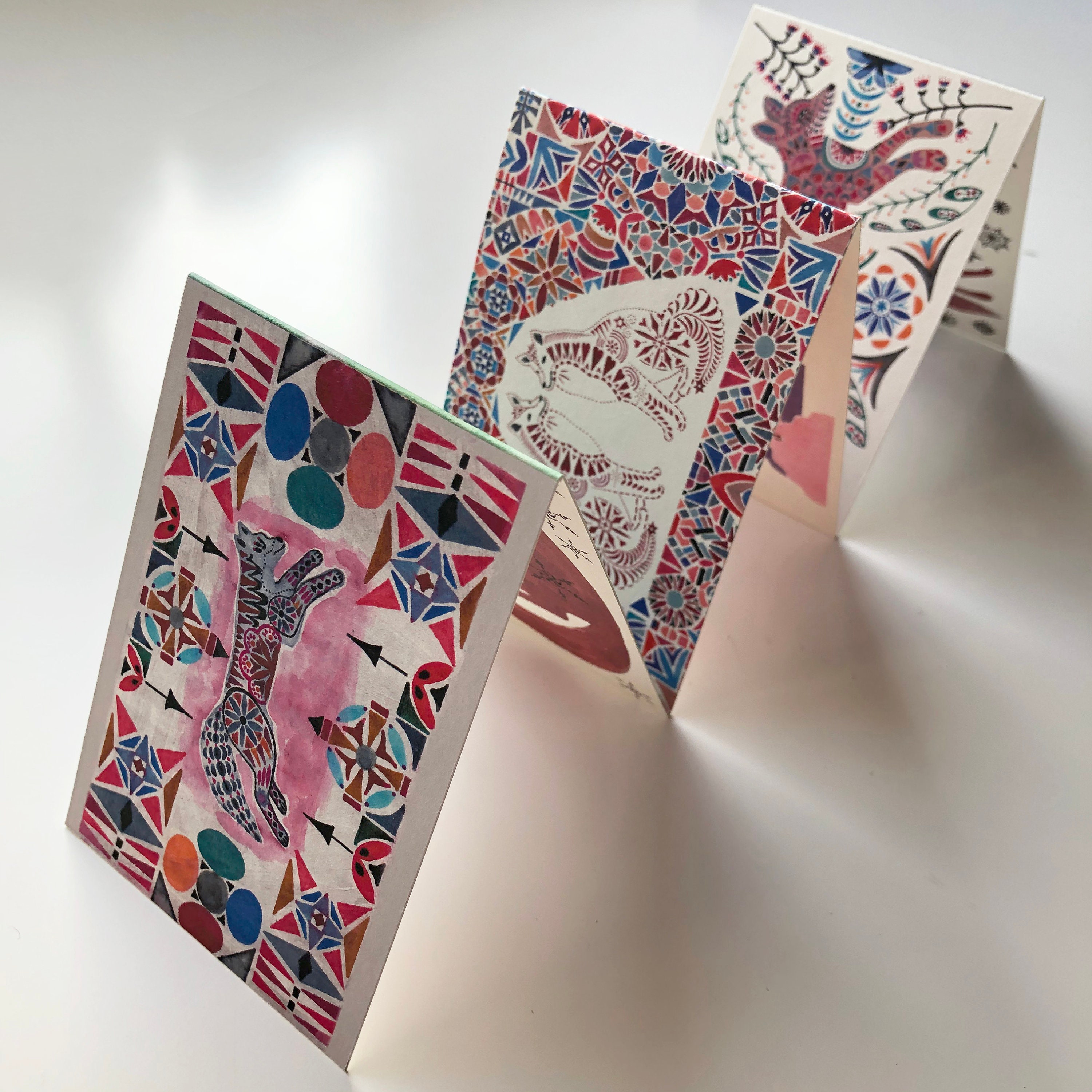 Mini Concertina Book Foxes - Etsy UK