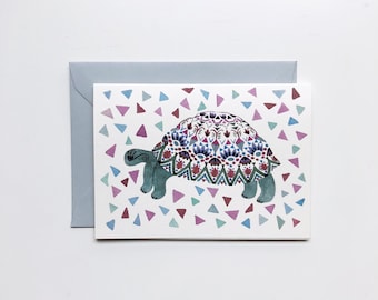 Greeting Cards, Birthday Cards, the Long Way, Giant Tortoise Art Card ...