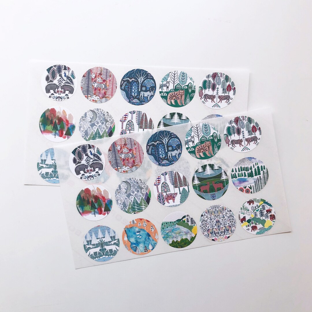 Set of Forest Stickers - 35mm - Etsy