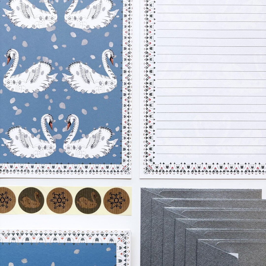 Letter Writing Set - Swans - Etsy